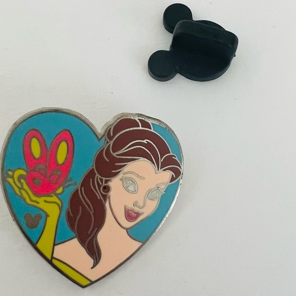 Disney | Accessories | Disney Princess Heart Series Belle Hidden Mickey ...